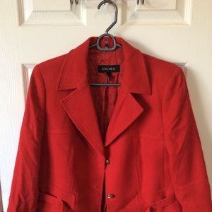 Escada | Jackets & Coats | Escada Red Blazer Size 42 | Poshmark